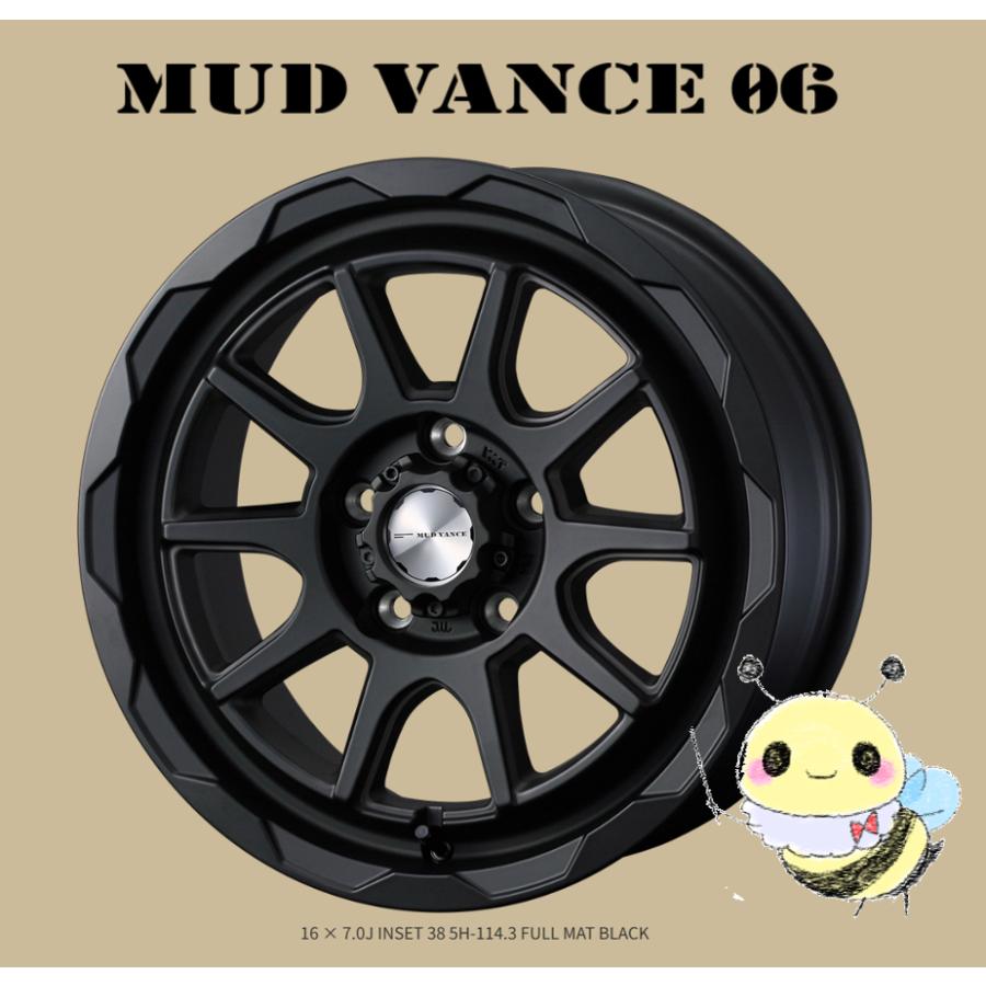 【Weds/ウェッズ】MUD VANCE 06 16インチ 16x6.0J 5/100 INSET:40 フルマットブラック（FULL MAT BLACK） 1本 新品 アルミホイール ...