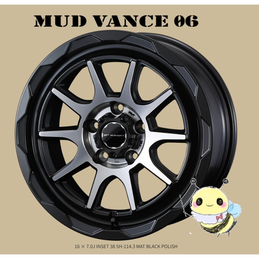 WEDS 【Weds/ウェッズ】MUD VANCE 06 16インチ 16x6.0J 5/139.7 INSET:-5 マットブラックポリッシュ（MAT BLACK POLISH） 1本 新品 ...