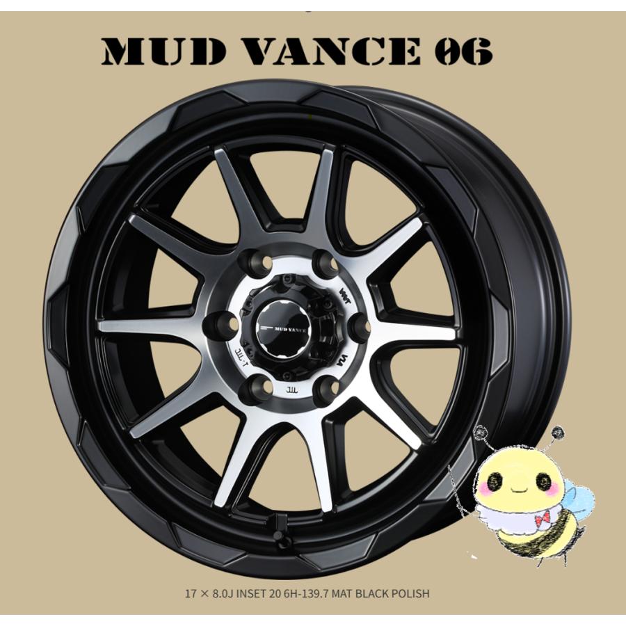 WEDS 【Weds/ウェッズ】MUD VANCE 06 16インチ 16x7.0J 5/114.3 INSET:38 マットブラックポリッシュ（MAT BLACK POLISH） 1本 新品 ...