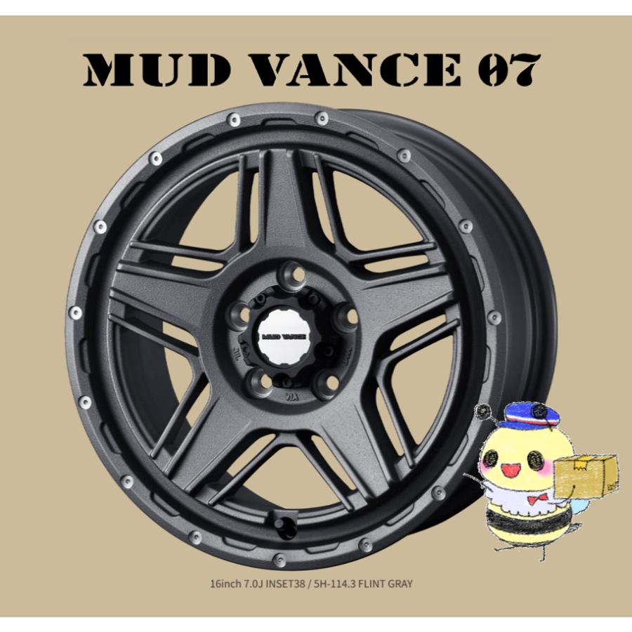【Weds/ウェッズ】MUD VANCE 07 12インチ 12x4.0J 4/100 INSET:40 フリントグレイ（FLINT GRAY） 1本 新品 アルミホイール :WEDS-MUD ...