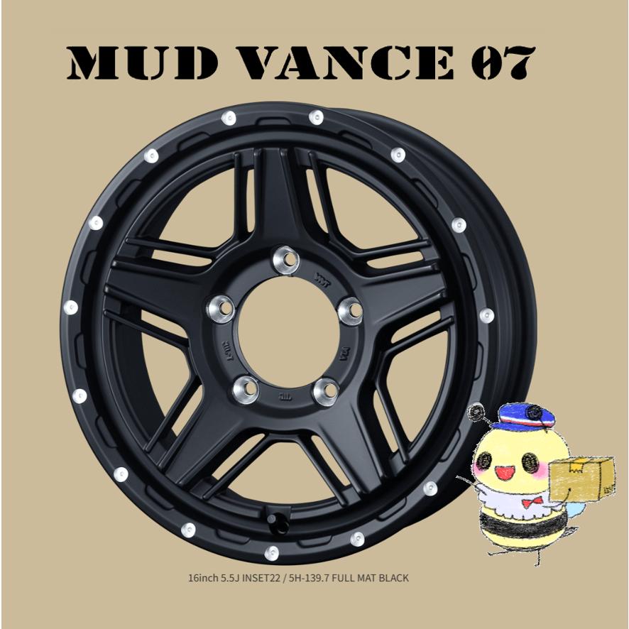 WEDS 【Weds/ウェッズ】MUD VANCE 07 18インチ 18x8.0J 6/139.7 INSET:20 フルマットブラック（FULL MAT BLACK） 1本 新品 アルミ ...
