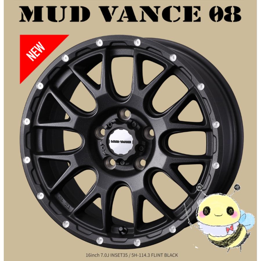 WEDS 【Weds/ウェッズ】MUD VANCE 08 17インチ 17x8.0J 6/139.7 INSET:20 フリントブラック（FLINT BLACK） 1本 新品 アルミホイール ...