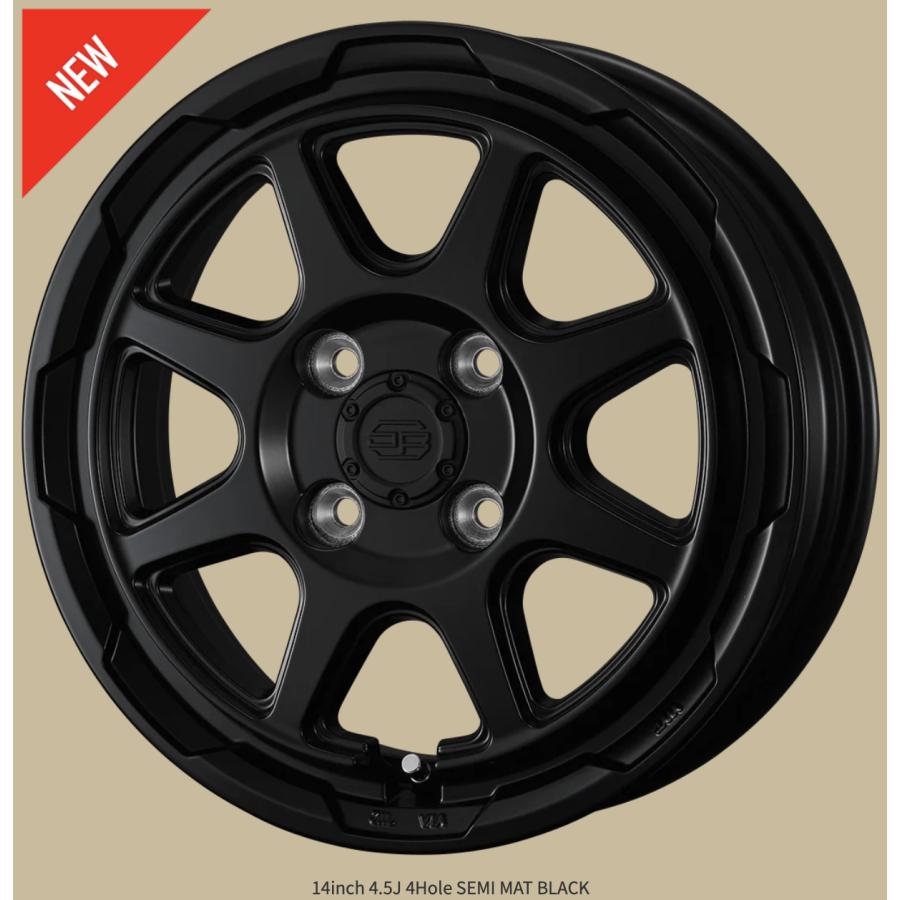 WEDS 【Weds/ウェッズ】スタットベルク 14インチ 14x5.0J 4H/100 INSET:39 セミマットブラック(SEMI MAT BLACK) 1本 新品 アルミホイール ...