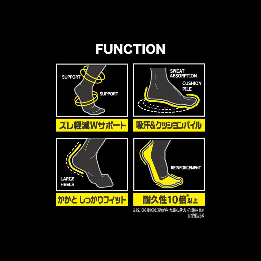 CA-274 IMPACT LOCK WGストレッチ 先丸アンクル 無地3P : ハチプロ - 通販 - Yahoo!ショッピング