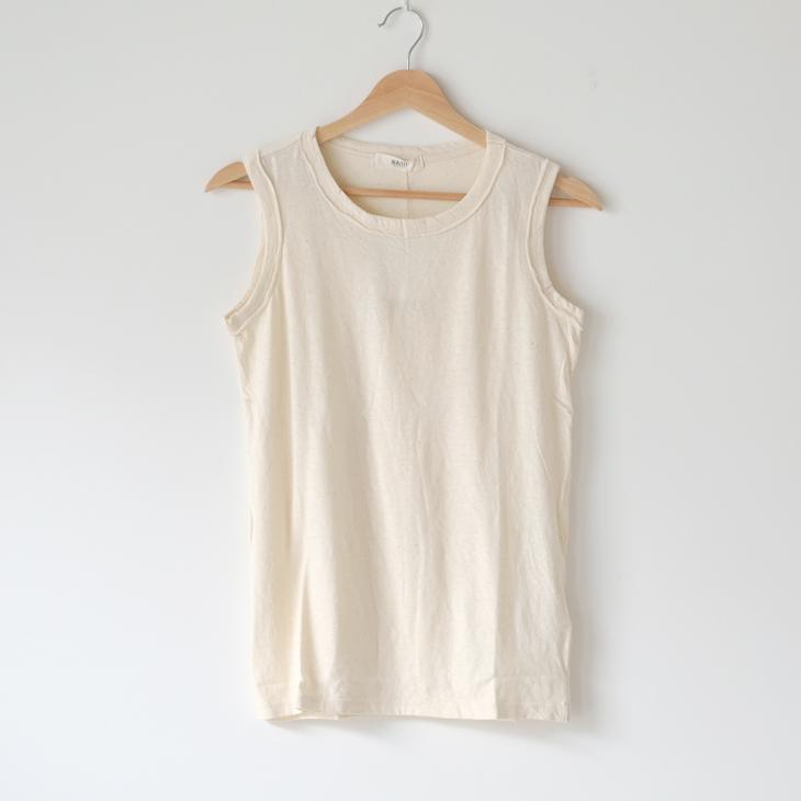 【SALE セール】NARU (ナル) | ムラ糸リサイクル天竺 ロングタンクトップ (milk) トップス タンクトップ シンプル お洒落 ...