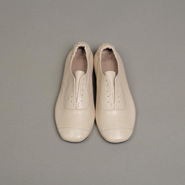 VOLARE (ヴォラーレ) | Leather Flat Shoes "WING LEATHER" (gray) size 39 約24.5cm 靴 シューズ お洒落 : 北欧雑貨と音楽 ...