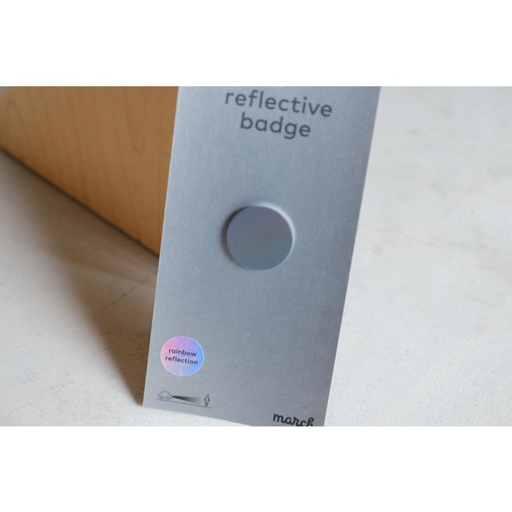 march (マーチ) | reflective badge MINI (black rainbow) リフレクティブバッジ 自転車 バッグ ...