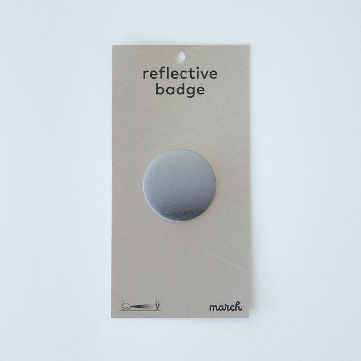 march (マーチ) | reflective badge MAXI (fade black) リフレクティブバッジ 自転車 バッグ ...