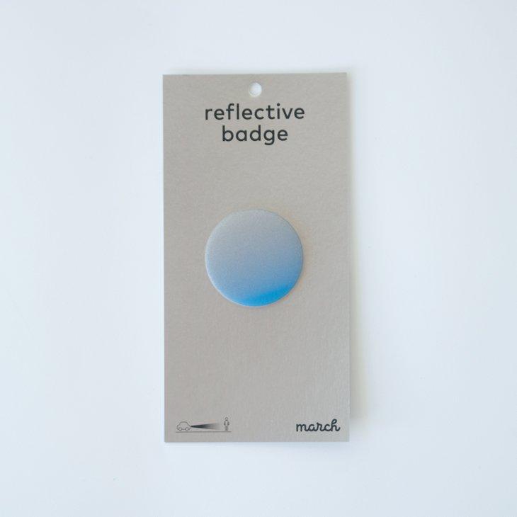 march (マーチ) | reflective badge MAXI (fade blue) リフレクティブバッジ 自転車 バッグ ...
