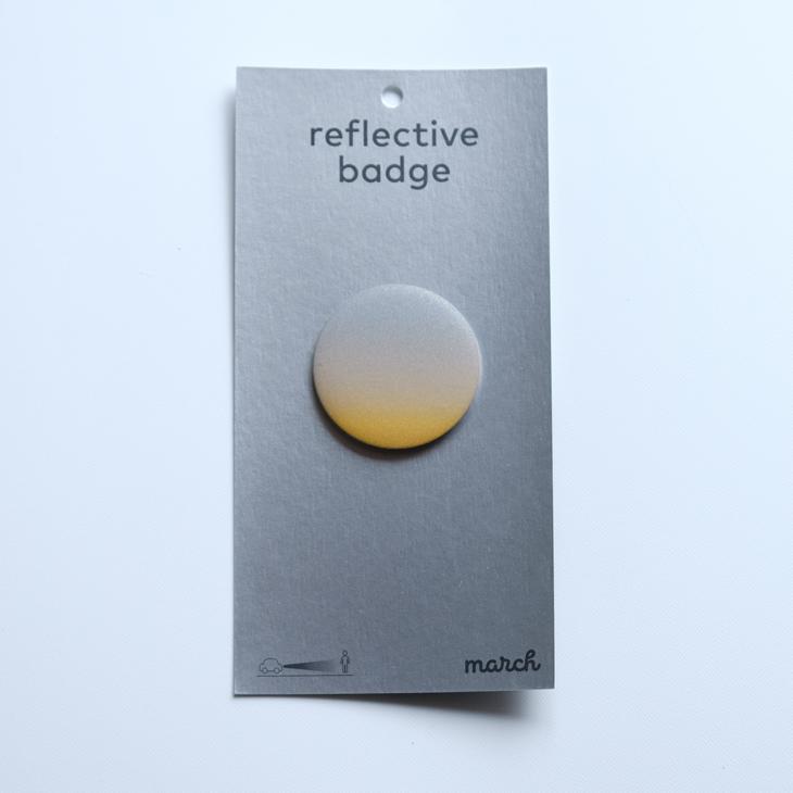 march (マーチ) | reflective badge MAXI (fade yellow) リフレクティブバッジ 自転車 バッグ ...