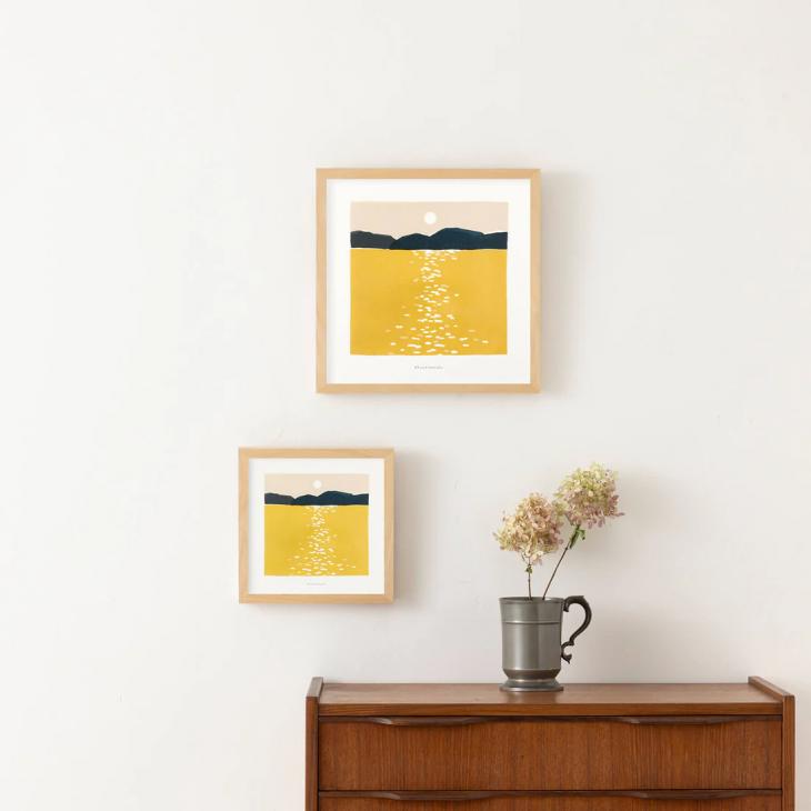 a good view | やさしい朝 30x30cm 北欧 アートポスター おしゃれ リビング 大川菜々子 : 北欧雑貨と音楽 HAFEN ハーフェン - 通販 - Yahoo!ショッピング