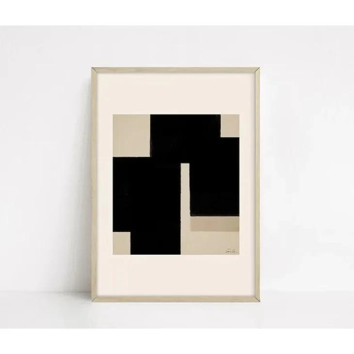 CARO PRINTS | Black Abstract Art Print (ABST-27) アートプリント/アートポスター ...