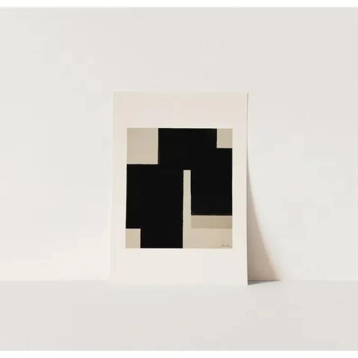 CARO PRINTS | Black Abstract Art Print (ABST-27) アートプリント/アートポスター ...