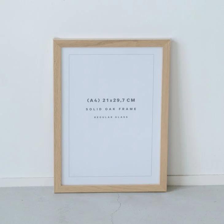POSTER & FRAME | Oak Nature Frame A4 ポスターフレーム 額縁 オーク 木製 : 北欧雑貨と音楽 HAFEN ...