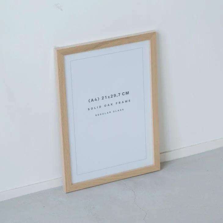 POSTER & FRAME | Oak Nature Frame A4 ポスターフレーム 額縁 オーク 木製 : 北欧雑貨と音楽 HAFEN ...