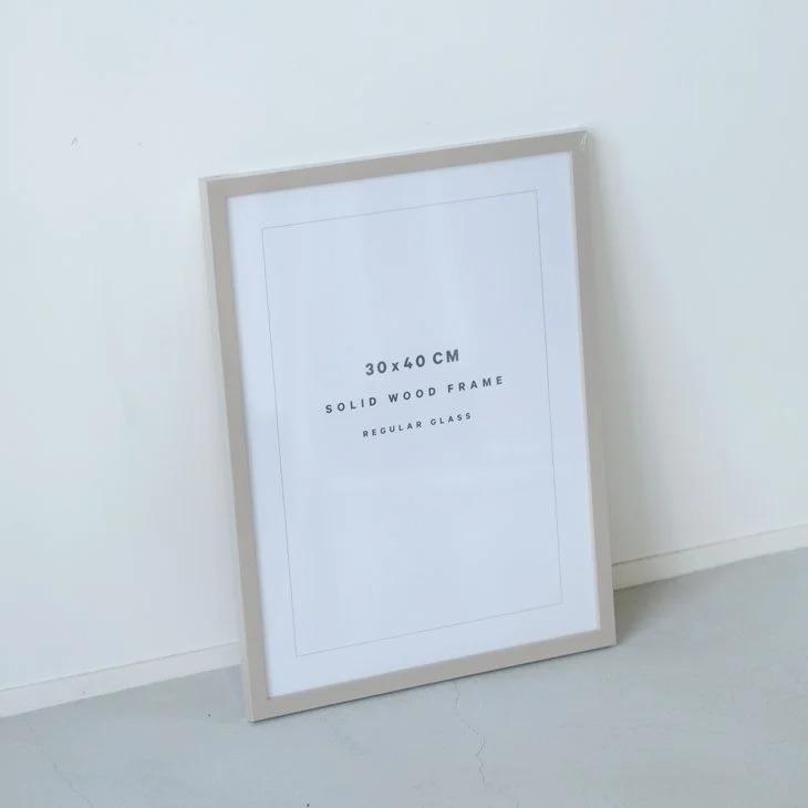 POSTER & FRAME | SOLID WOOD (cashmere grey) 30x40cm ポスターフレーム 額縁 オーク 木製 ...