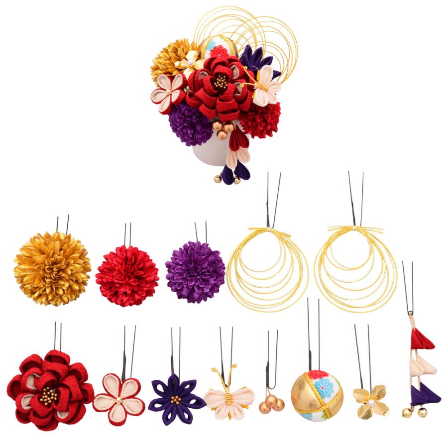 Arenca 髪飾り 花蝶風月 No.8382 13点セット 】 成人式 振袖 かみかざり かんざし パーツ ヘアアクセサリー アレンカ 振袖用 前撮り 卒業式 着物 浴衣 七五三 ...