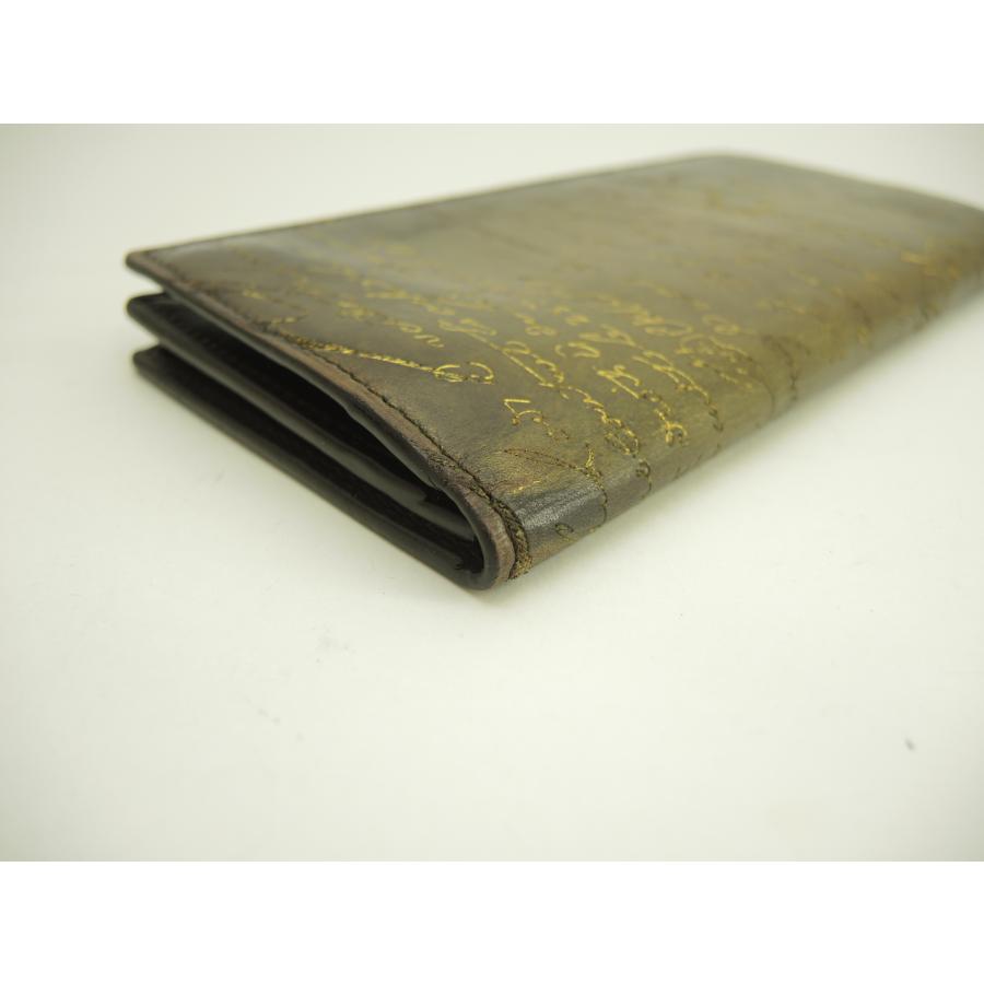 Berluti ベルルッティ ロングウォレット サンタル カリグラフィ金茶 2つ折長財布@E0167 : ブランドショップ ...