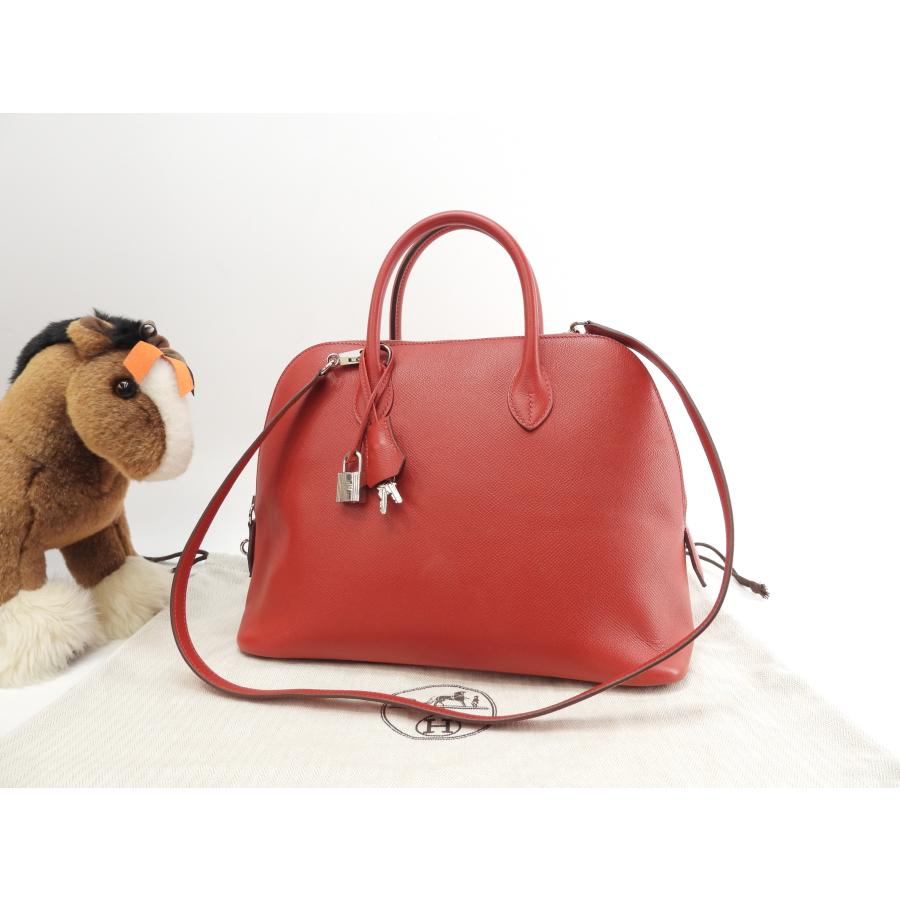 ボリード エルメス ボリード1923 30 エプソン赤 ショルダーストラップ付ハンドバッグ@C : ブランドショップhaibanyaYahoo!店 - 通販 - Yahoo!ショッピング
