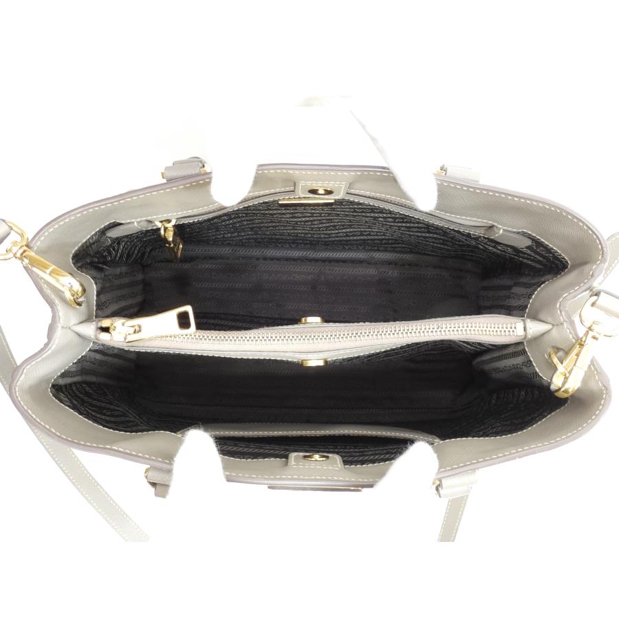 SAFFIANO（PRADA） プラダ s付トートバッグ ガレリアMM サフィアーノ灰 ストラップ付ハンドバッグ@58/Q173 : ブランドショップhaibanyaYahoo!店 - 通販 ...