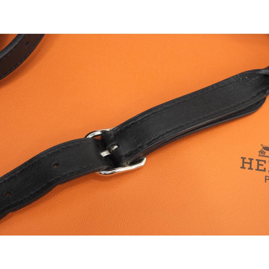 HERMES エルメス シルキーシティPM シルク/レザー 黒 ショルダー HERMES エルメス シルキーシティPM シルク/レザー 黒 ショルダー