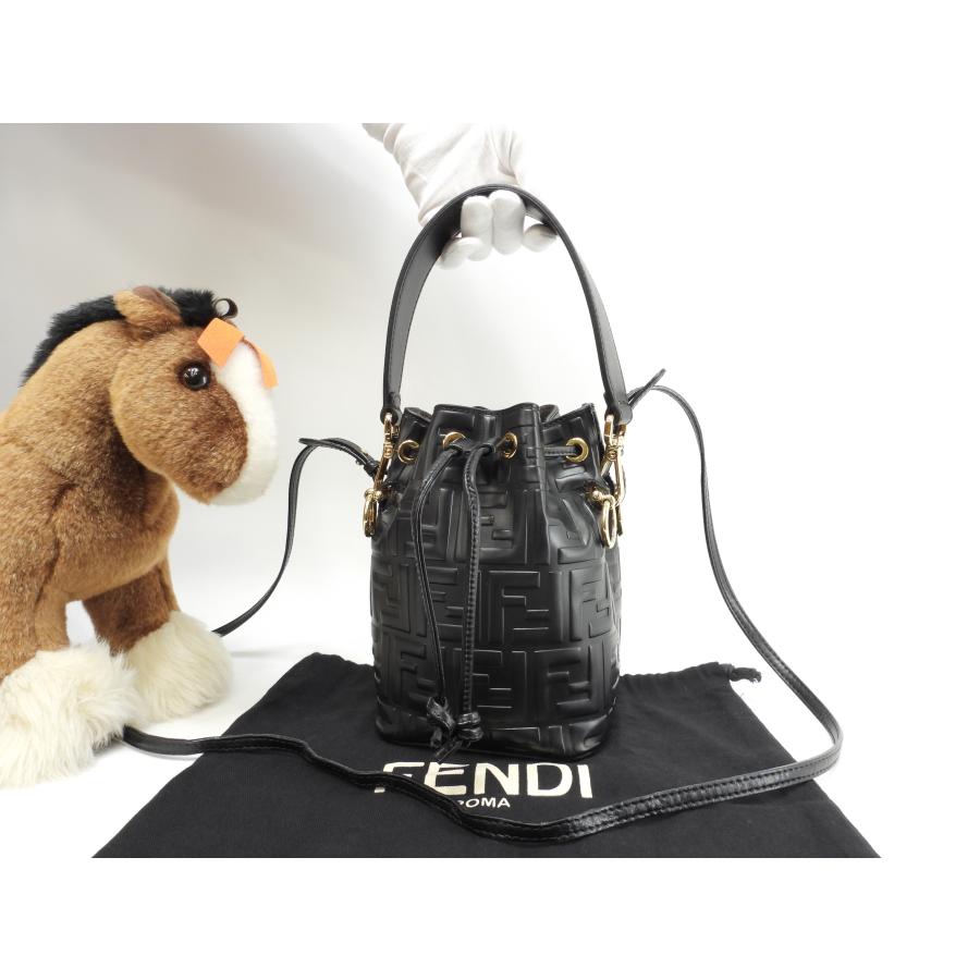 MON TRESOR フェンディ s付ミニハンドバッグ モントレゾール FFレザー黄 ポシェット@ 9 : ブランドショップ ...