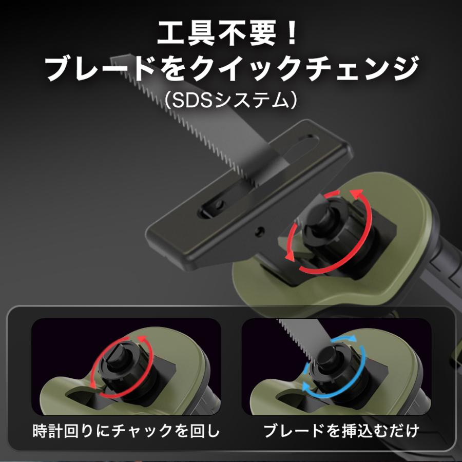 HAIGE（ハイガー） 【70％引クーポン★5/6まで】ハイガー 充電式レシプロソー 電動ノコギリ コードレス 軽量 オービタル機構 EP ...
