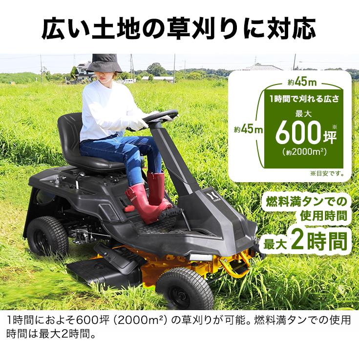 HAIGE ハイガー 乗用草刈り機 エンジン式 芝刈り機 W仕様（集草袋別売）6馬力 バーナイフ 軽量112kg HG-M224R 1年保証 : HAIGE - 通販 - Yahoo!ショッピング