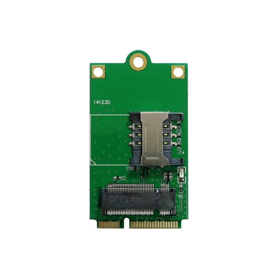 M.2（NGFF） to mini PCI express 3G LTE 4G WWAN ワイヤレスWANモジュール用変換アダプタ 標準sim ...