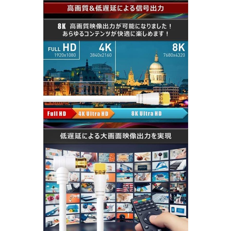 Hanwha アンテナケーブル 10m 4K8K 地デジ/BS/CS放送対応[S4C-FB 同軸] UMA-ATC100FL : s-b092mgp3wp-20240610 : はいじストア ...