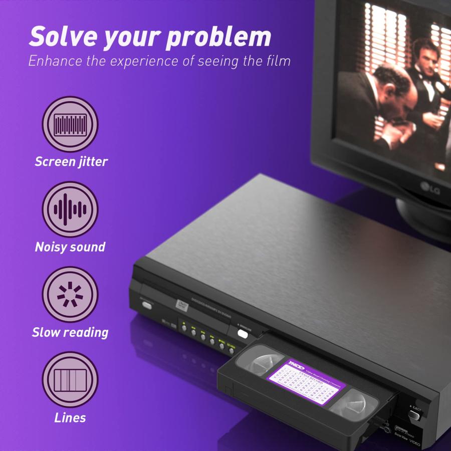 YHDD VCR ヘッドクリーナーテープ VHS/VCR ビデオプレーヤー用 ドライタイプ 再利用可能 50回 : はいじストア - 通販 - Yahoo!ショッピング