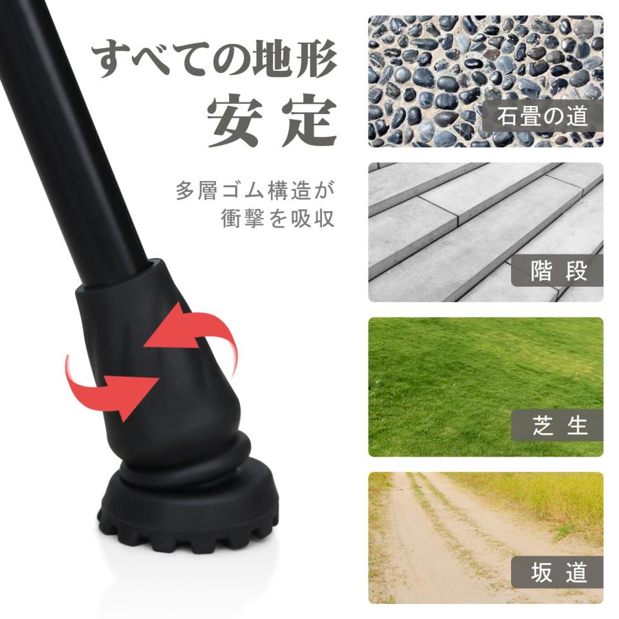 SONGWAY 杖 女性用 男性用 ステッキ 紳士 折りたたみ杖 軽量 おしゃれブラック : はいじストア - 通販 - Yahoo!ショッピング