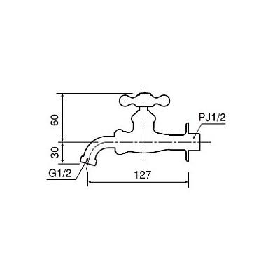 水生活製作所（旧・早川バルブ）:万能ホーム胴長水栓(メッキ) 型式:BHD13-M : 配管部品 ヤフー店 - 通販 - Yahoo!ショッピング
