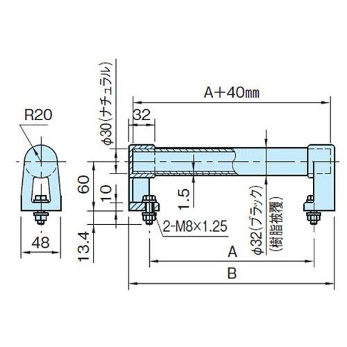 イマオコーポレーション:マシナリー ハンドル ブラック(樹脂被覆) 型式:MH7-500BP : 配管部品 ヤフー店 - 通販 - Yahoo ...