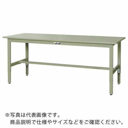 ヤマテック ワークテーブル300シリーズ 高さ調整タイプ スチール天板 W1800×D900×H600~900mm ヤマテックグリーン ...