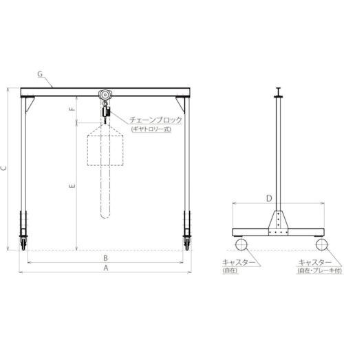 日向 組立式移動クレーン ジョイクレ-ン ( CF-50 ) (株)日向製作所 (メーカー取寄) : 配管材料プロトキワ - 通販 - Yahoo!ショッピング
