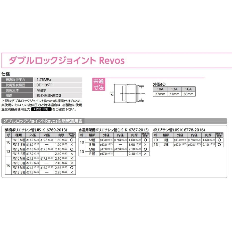 ダブルロックジョイント Revos（レボス） なめらかエルボ「RPL3-13」1個 :RPL3-13-BARA:配管スーパー.com - 通販 - Yahoo!ショッピング