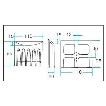 塩ビストレーナーキャップ ヨコ引 NS-11Y 黒 : はけ屋 - 通販 - Yahoo!ショッピング
