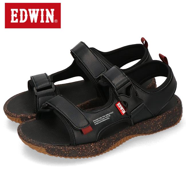 EDWIN エドウィン サンダル メンズ 歩きやすい 履きやすい 痛くない 疲れない 脱げない やわらかい おしゃれ EW5105 スポーツサンダル スポサン 春 夏 シューズ 靴 ...