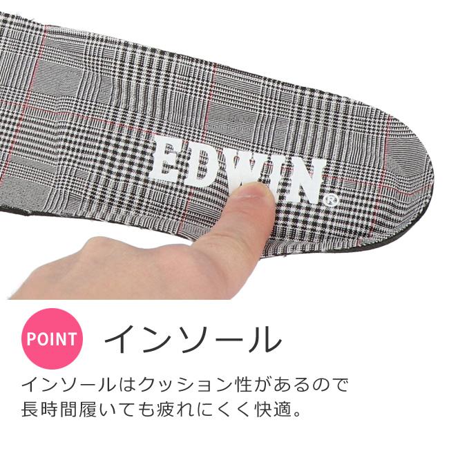 EDWIN エドウィン スニーカー レディース 厚底 ローカット 黒 白 ダッドスニーカー EDW-4720 2E 軽量 おしゃれ 歩きやすい 通勤 通学 ダッドシューズ 靴 : はきもの広場 ...