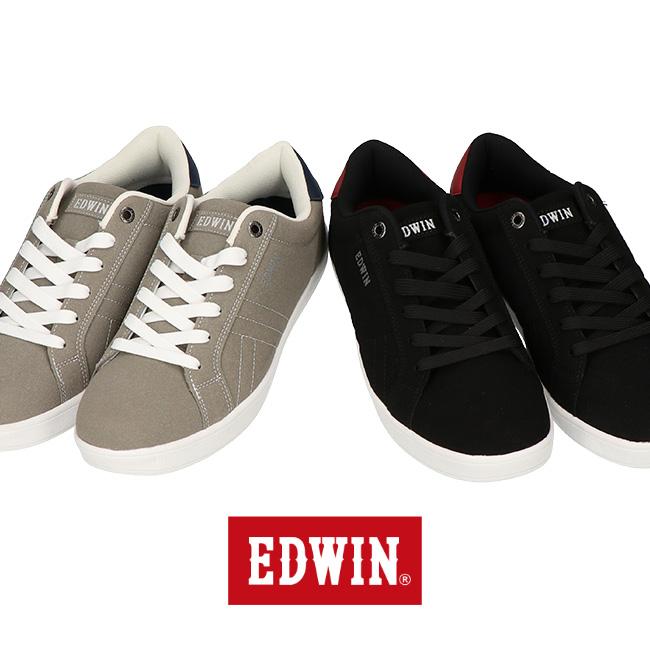 エドウィン カジュアルシューズ メンズ 軽量 黒 ローカット 歩きやすい 履きやすい 滑りにくい 疲れない EDWIN EDW-7014 スニーカー シューズ 通勤 通学 靴 :FKT-EDW ...