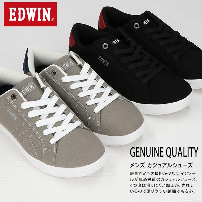 EDWIN エドウィン カジュアルシューズ メンズ 軽量 黒 ローカット 歩きやすい 履きやすい 滑りにくい 疲れない EDW-7014 スニーカー シューズ 通勤 通学 靴 : はきもの広場 ...