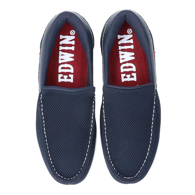 EDWIN エドウィン スリッポン モカシン メンズ ローカット 軽量 疲れない 歩きやすい 履きやすい ニット EDW7087 おしゃれ カジュアルシューズ スニーカー 靴 : はきもの広場 ...