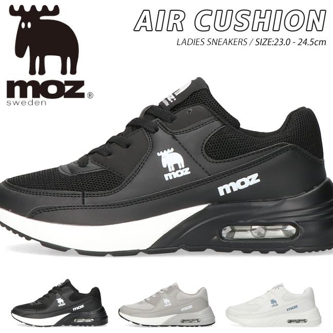 moz モズ スニーカー レディース 3E 幅広 歩きやすい 履きやすい 疲れない 軽量 エアクッション かわいい おしゃれ ローカット 通勤 通学 シューズ 靴 MZ-3367 : はきもの ...