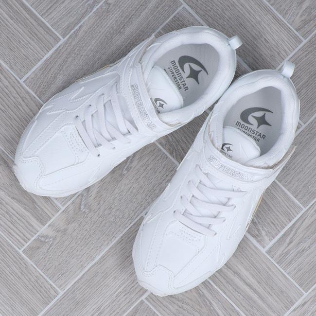 ムーンスター スーパースター SS J756 イナズマスプリンター バネのチカラ スニーカー キッズ ジュニア 白 マジックテープ 男の子 女の子 靴 : はきもの広場 - 通販 ...