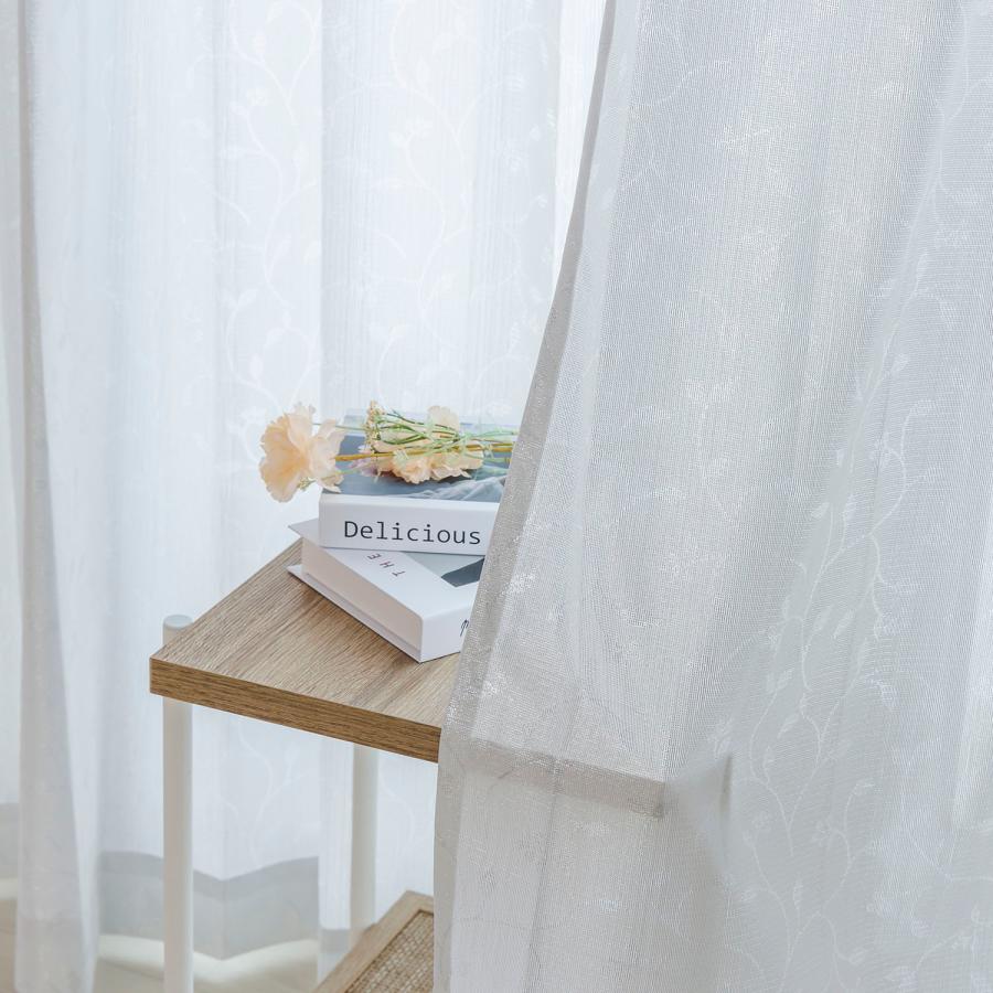 【W100cm×H176cm】 《エコファイン-リーフ柄レース-》アイボリー 2枚入り 高機能 断熱 保温 夏 冬 省エネ 節電 UVカット 遮像 ミラー プライバシー 洗える ...