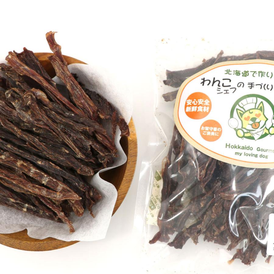 わんこシェフ 無添加 ビーフジャーキー 犬 140g(70g×2) いぬのおやつ 北海道製造 ビーフ スティック ドッグフード 牛肉 犬用 チャック袋入 メール便 送料無料 :dog-f ...