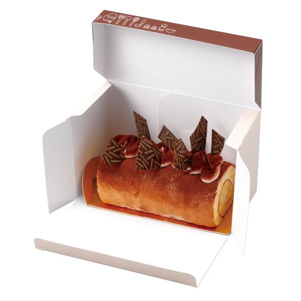 （ロールケーキ箱）フードロール レシピ ブラウン/200枚入（20-2227） : 箱の店 - 通販 - Yahoo!ショッピング
