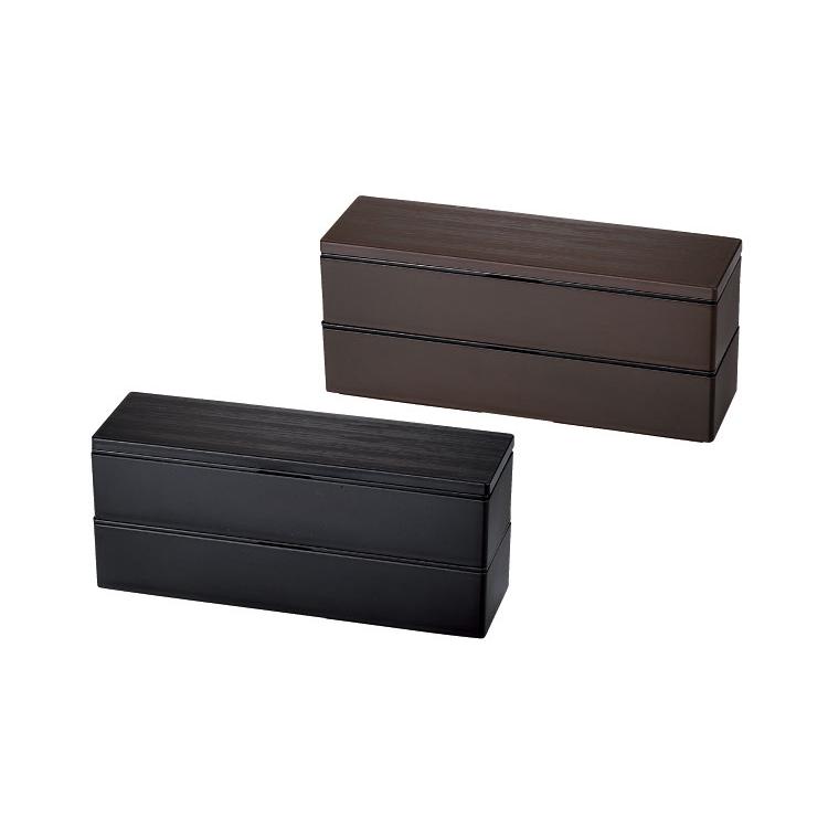 HAKOYA 弁当箱 2段 おしゃれ スリム二段弁当 840 WOOD STYLE 840ml ウッドスタイル 日本製 メンズスリム二段弁当 男性 高校男子 : ハコヤショップ ヤフー店 ...