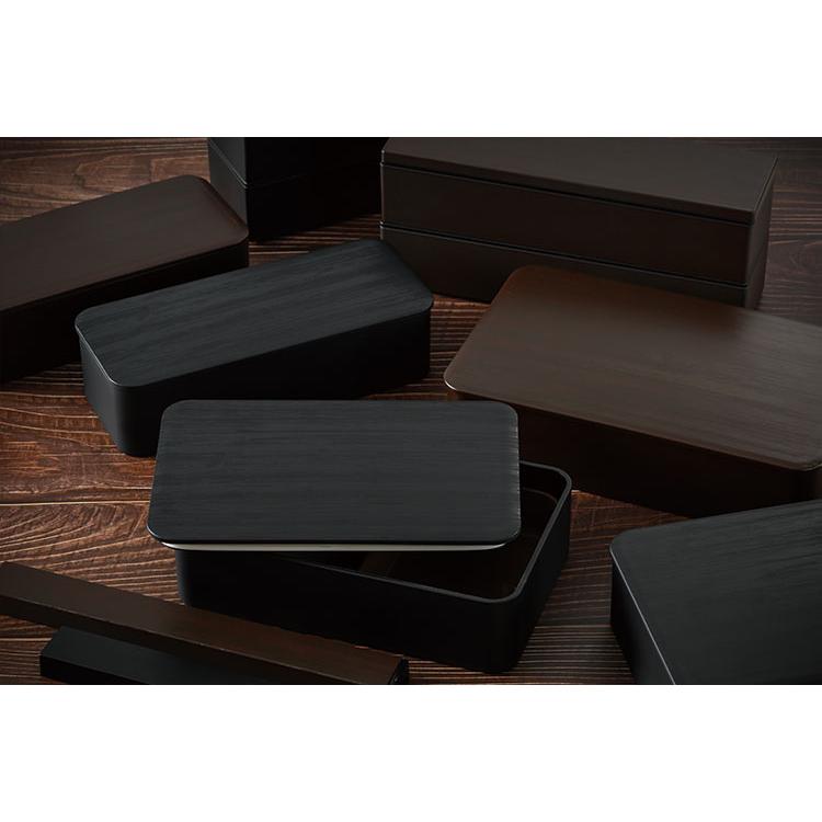 HAKOYA 弁当箱 2段 おしゃれ スリム二段弁当 840 WOOD STYLE 840ml ウッドスタイル 日本製 メンズスリム二段弁当 男性 高校男子 : ハコヤショップ ヤフー店 ...